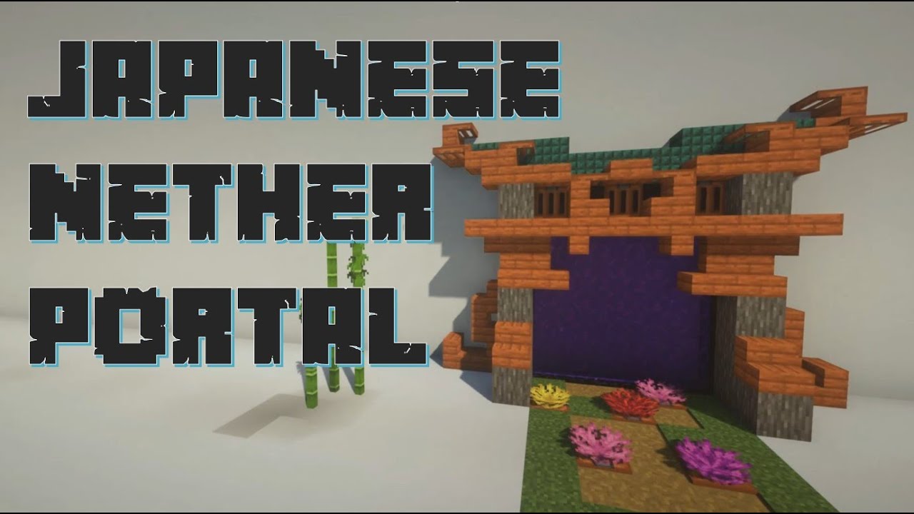 Minecraft : How to build a Japanese Nether Portal | Tutorial - YouTube