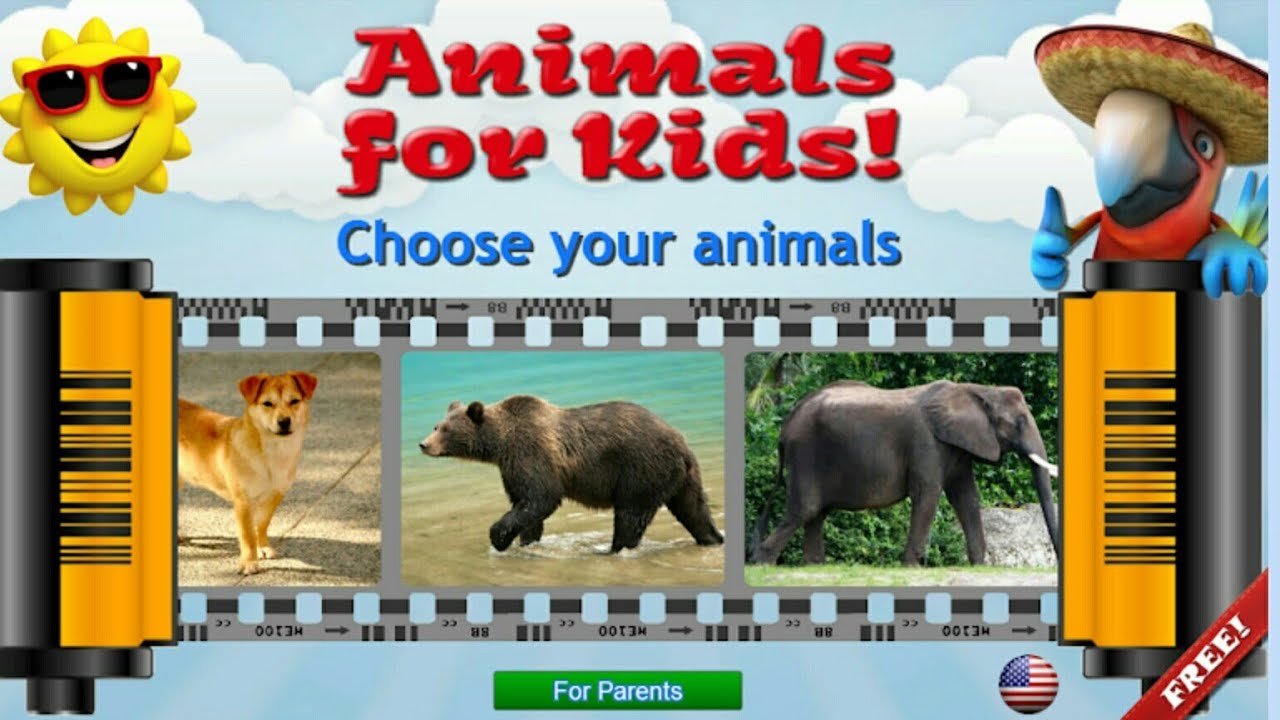 Let's Play • Animals for kids • for children, Learn sounds animals ...