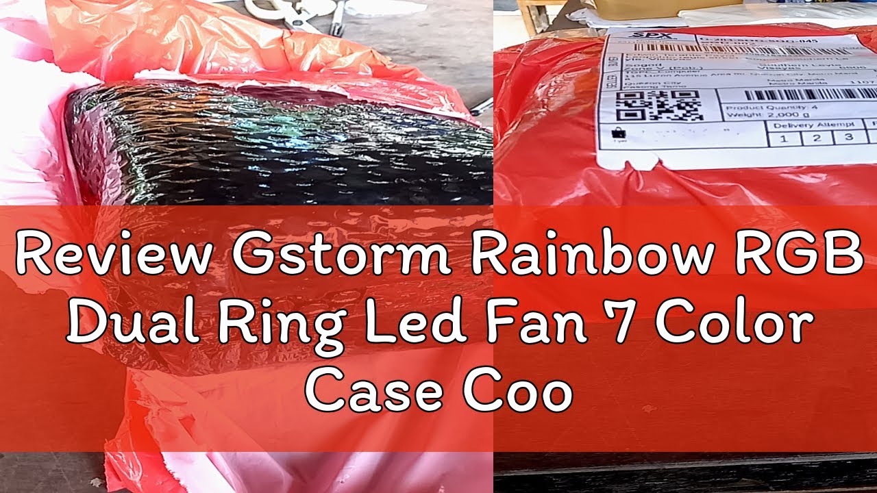 Review Gstorm Rainbow RGB Dual Ring Led Fan 7 Color Case Cooling Fan ...