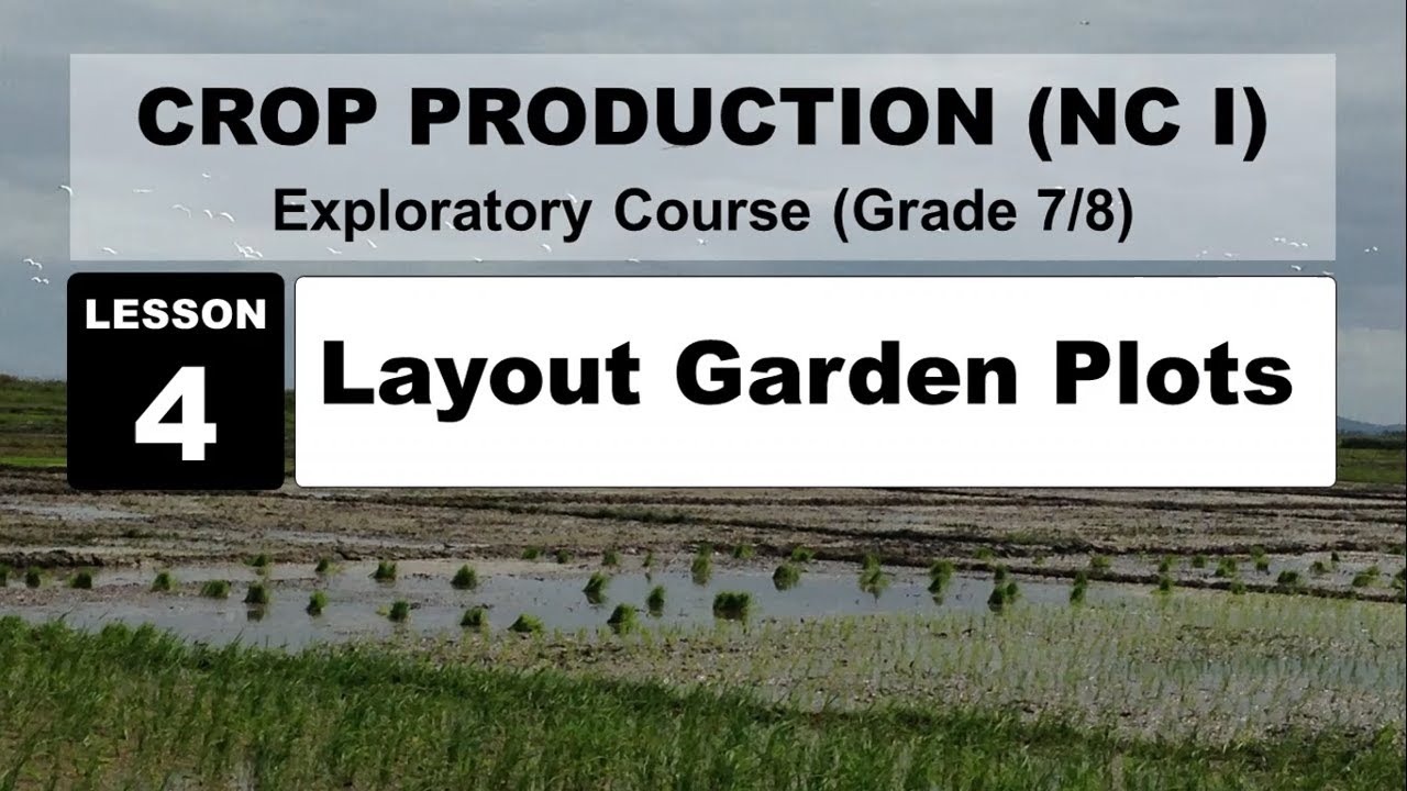 TLE 7/8 CROP PRODUCTION LESSON 4-LAYOUT GARDEN PLOTS MELC-BASED - YouTube