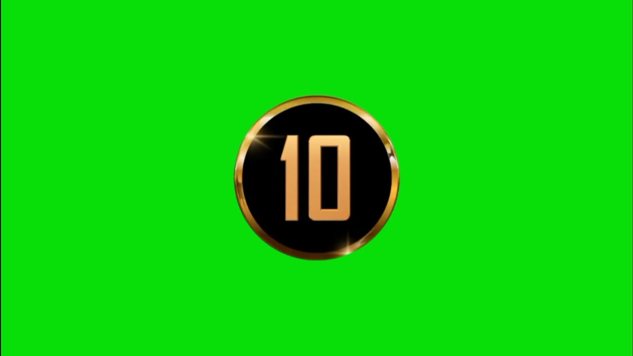 10 Second Timer Countdown with Sound in Green Screen for Educational Video | No Copyright| Red ...