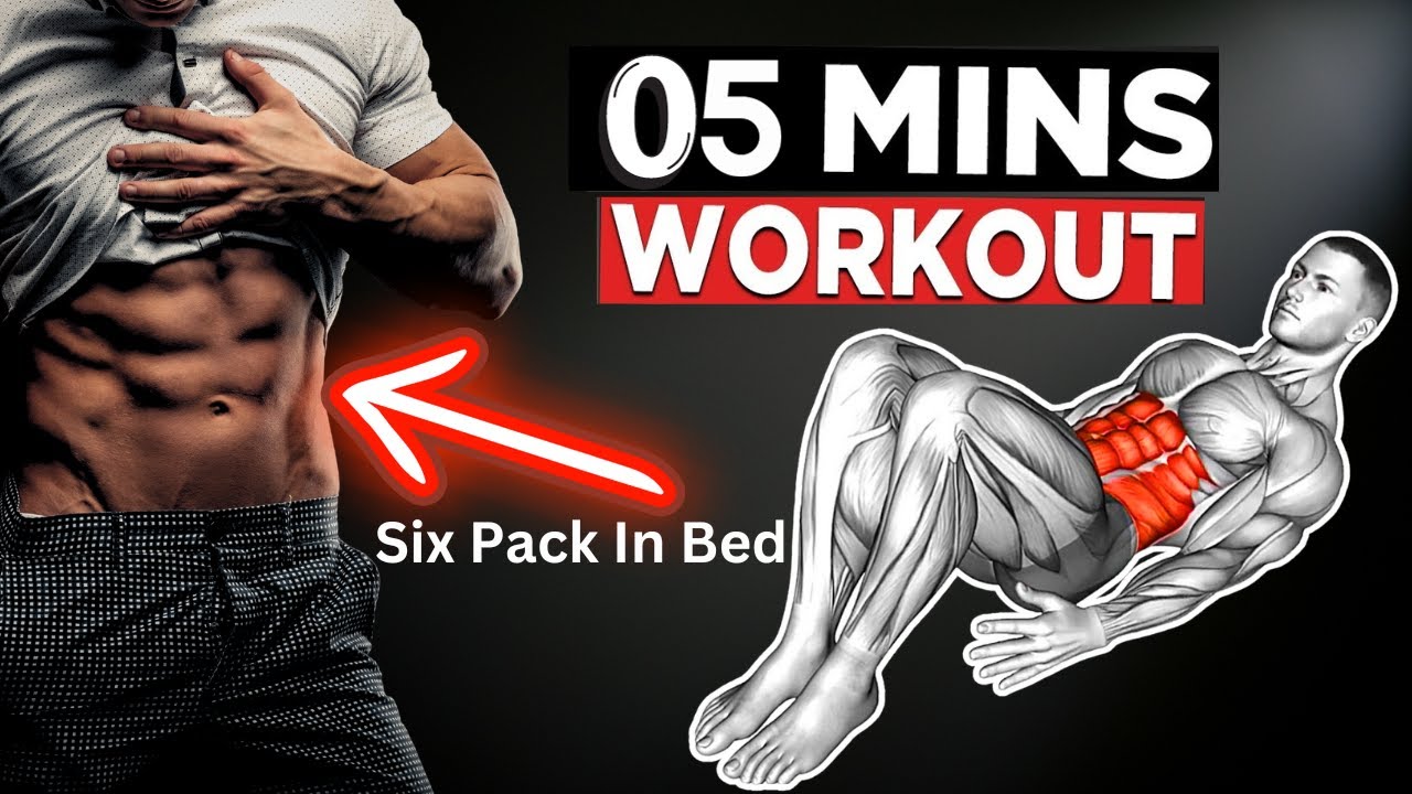 05 Minute Abs Workout - Train Abs in Bed - YouTube
