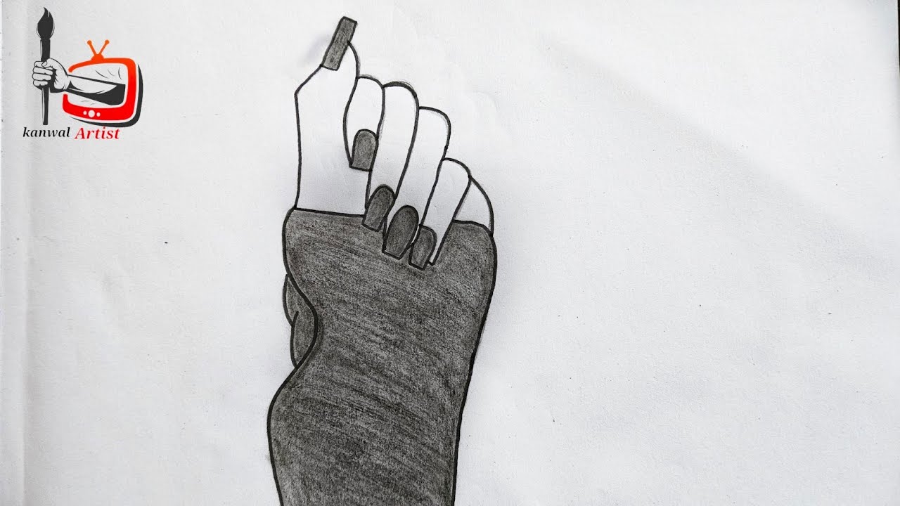 How to draw a girl Hands step by step / Hands Drawing for beginners ...