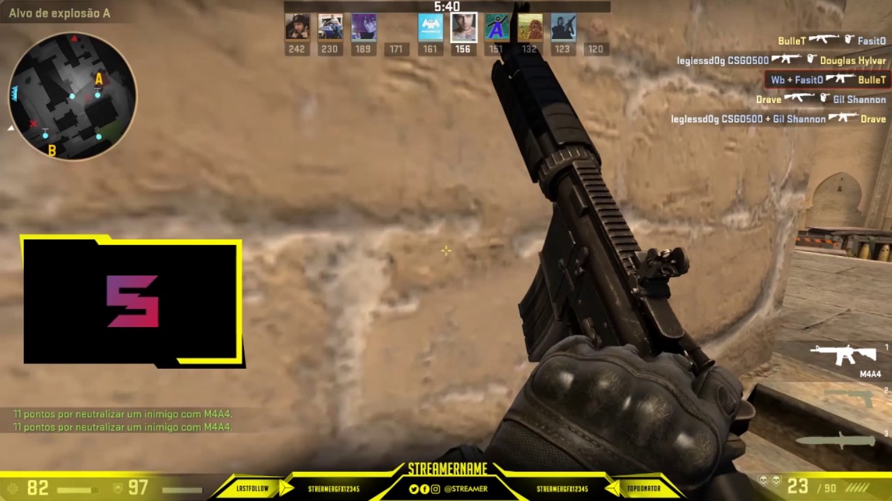 Streamer GFX™ - CSGO OVERLAY Yellow Attack - YouTube
