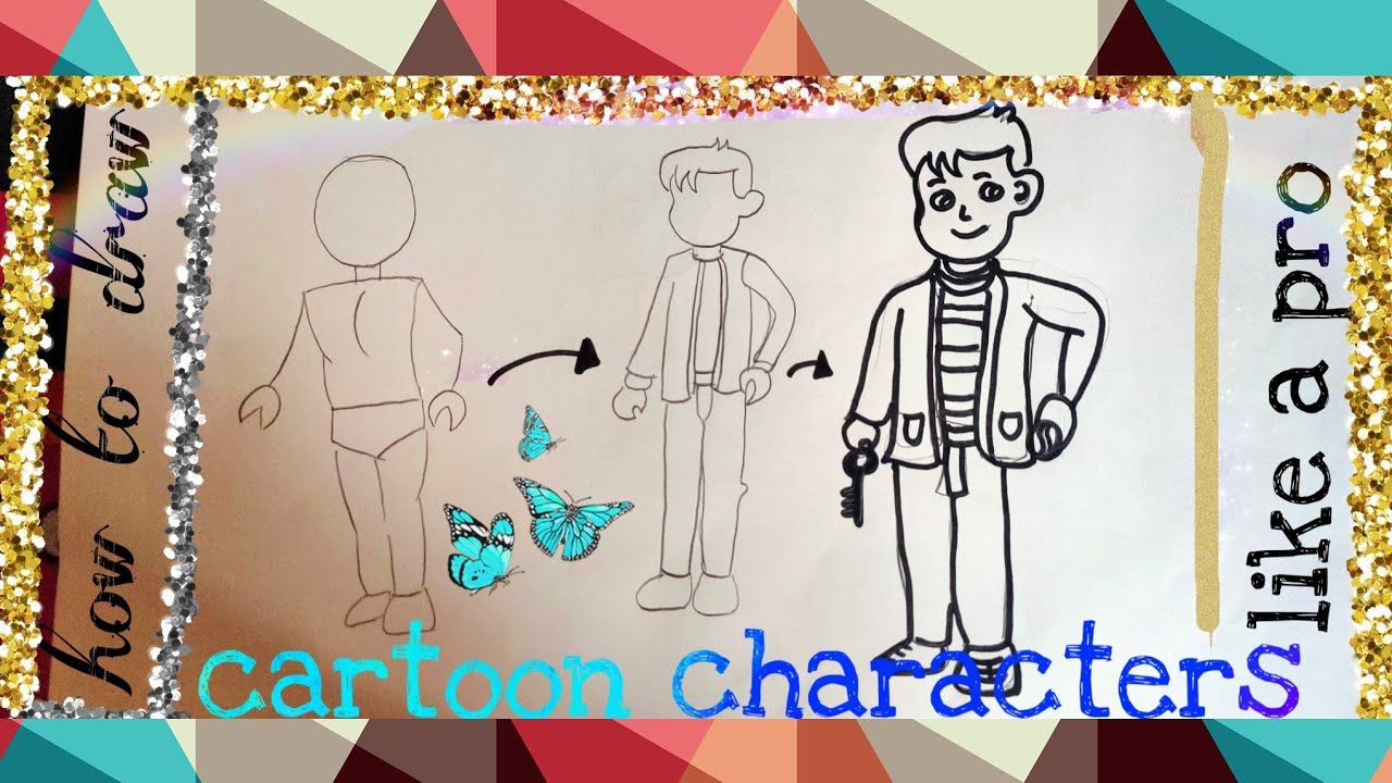 How to draw cartoon characters like a pro. Part 4.(boy) - YouTube