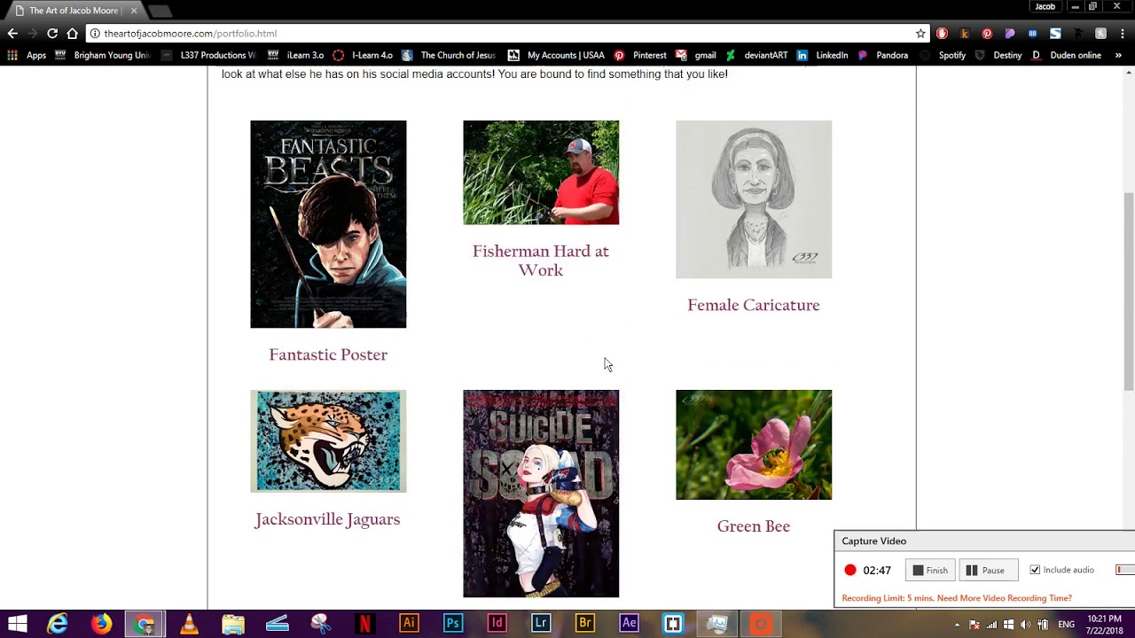 The Art of Jacob Moore Website Tour - YouTube