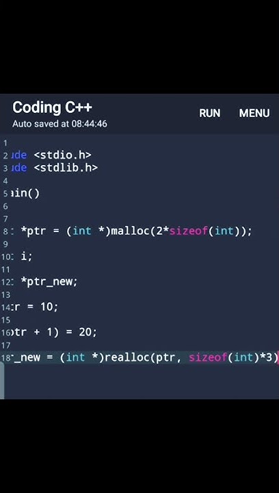 Dynamic memory allocation in c using realloc. #c #cprogramming #shorts - YouTube