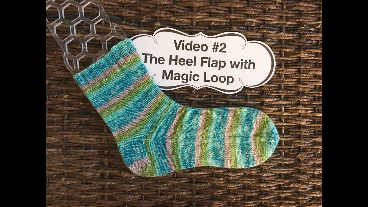 Learn to Knit Socks- #2: The heel flap with magic loop - YouTube