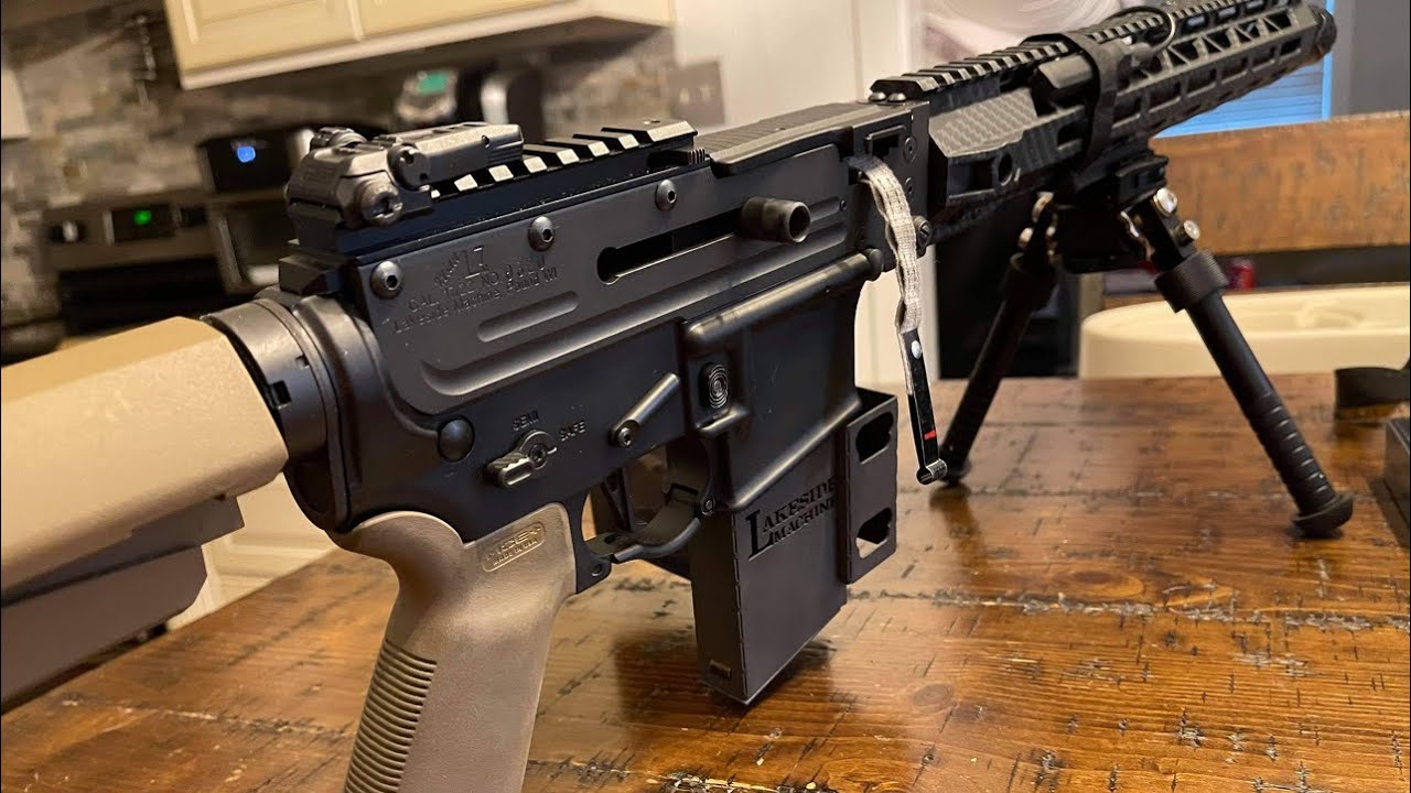 WW2 full auto belt fed ar15 CUSTOM LM7/Razorback belt fed 22 - YouTube
