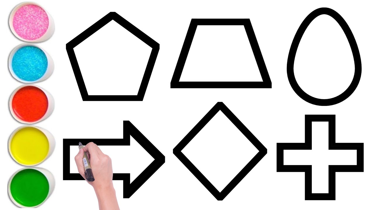 Learn new 2d shapes drawing & colouring for kids | Preschool ...