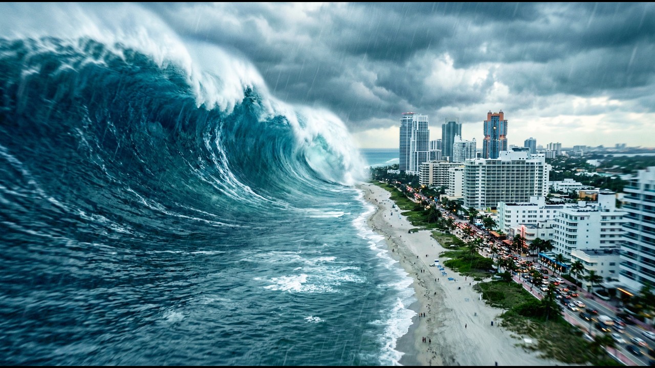 A tsunami hundreds of meters high is about to destroy Miami, Florida ...