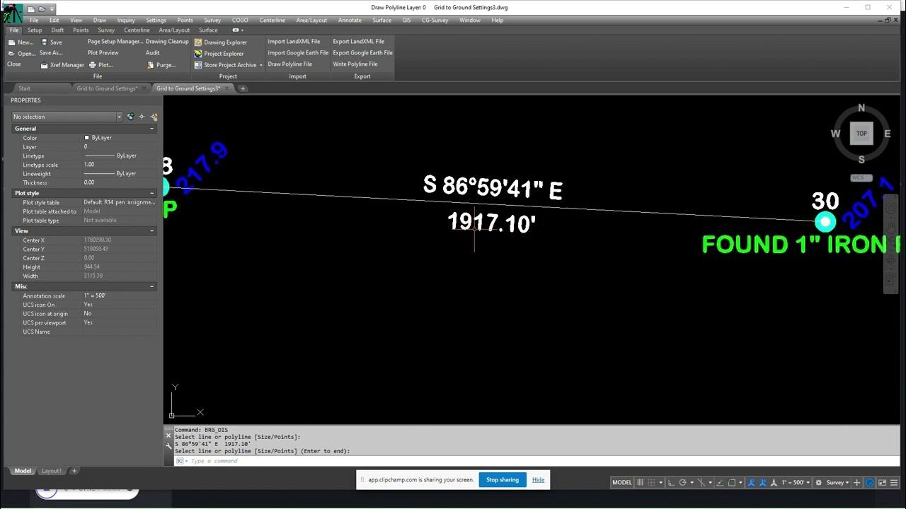 Carlson Survey 2020 Grid to Ground Annotation - YouTube