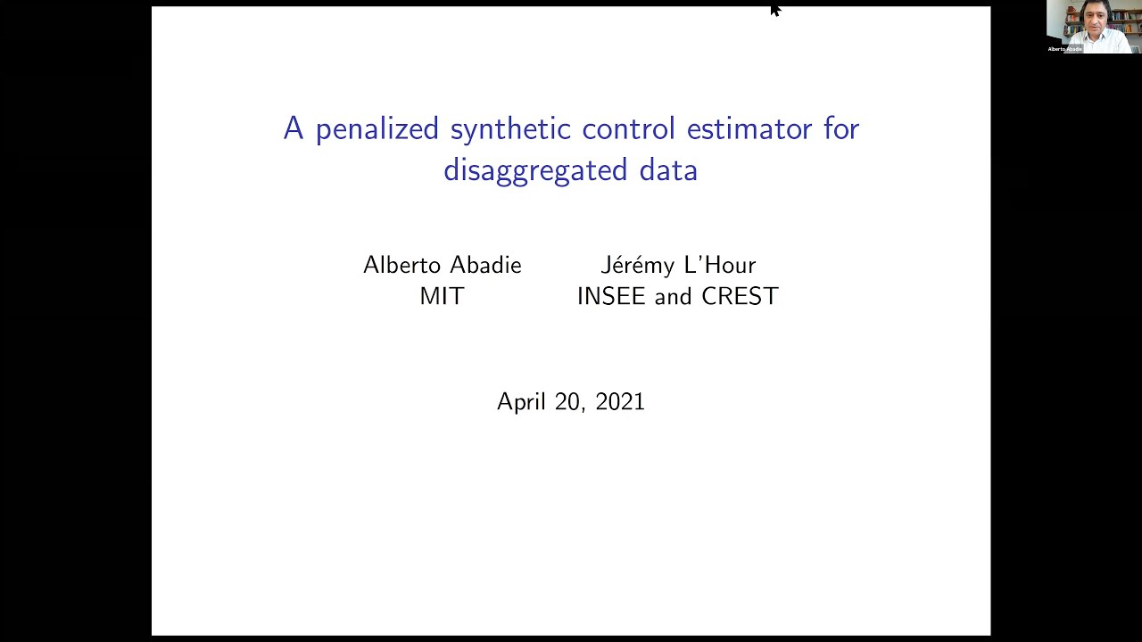 Alberto Abadie: A Penalized Synthetic Control Estimator for ...