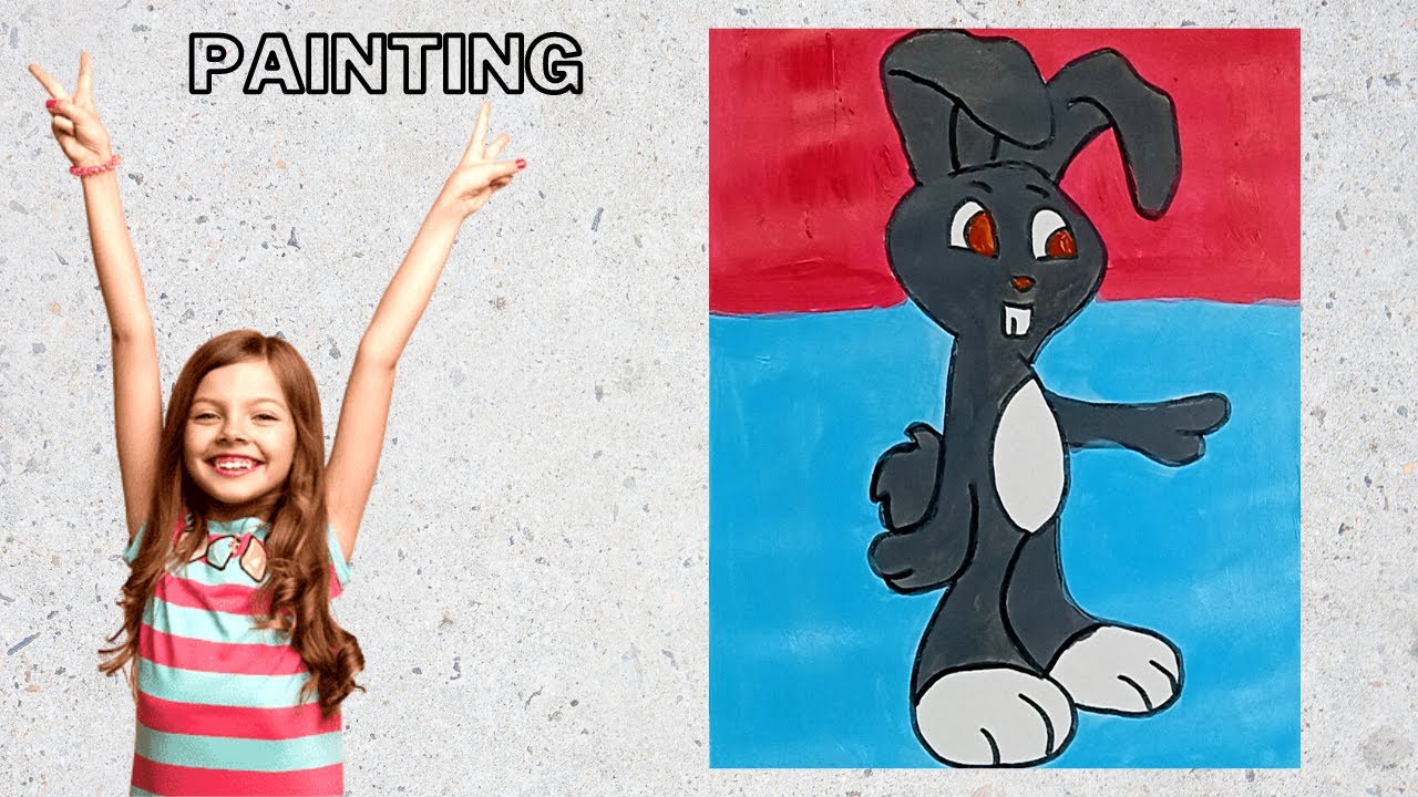 How to draw Rabbit | Rabbit drawing for kids | Rabbit painting | Rabbit ...