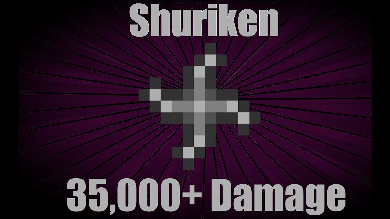 Terraria Super Buffed Shuriken vs Vanilla Bosses - YouTube