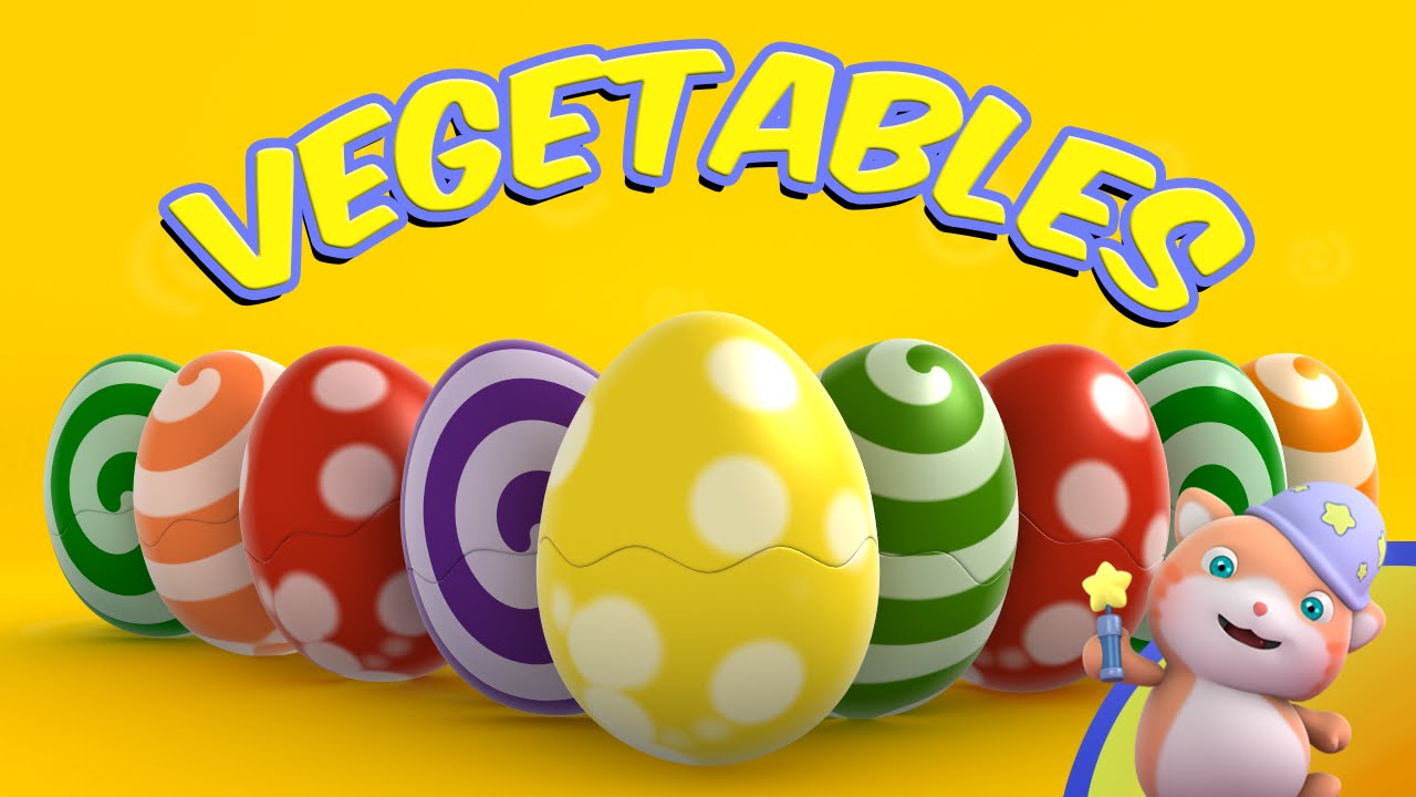 Surprise Eggs - Looi the cat | Learn English with Looi | Vegetables ...