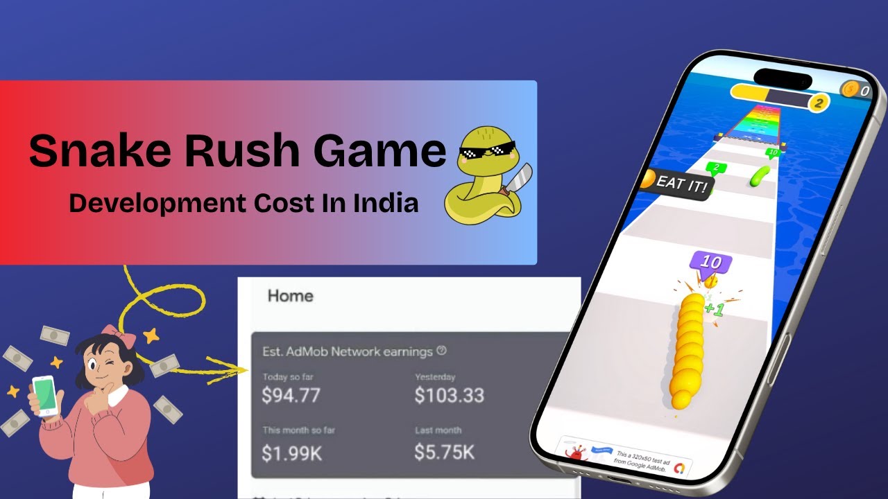 Snake Rush Game Development Cost | Exact Price Breakdown & Hire Game ...