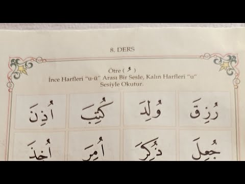 8.ders kolay elif- bâ cüzü dersi ( üstün- esre-ötre harekeli)