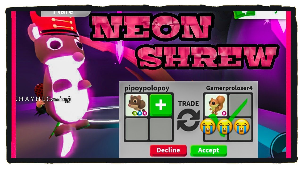What People Trade Now For NEON SHREW in ADOPT ME RICH SERVERS / ROBLOX ...