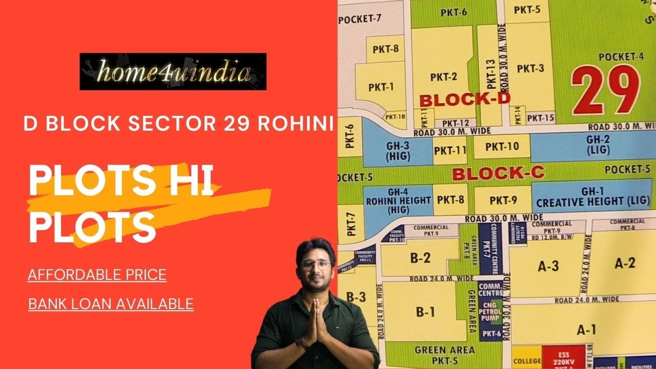 DDA FREE HOLD PLOTS in SECTOR 29 ROHINI - YouTube