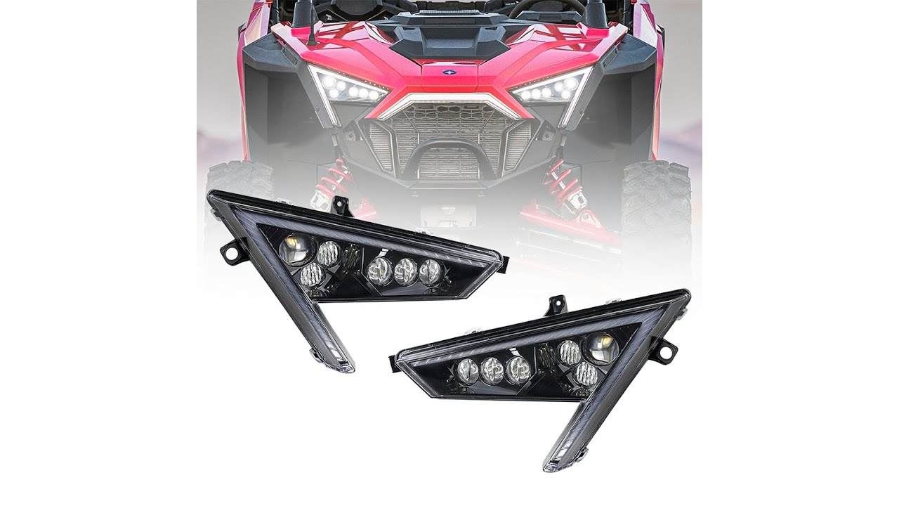 OEM Led Headlight For 2020 2021 Polaris RZR Pro XP - YouTube