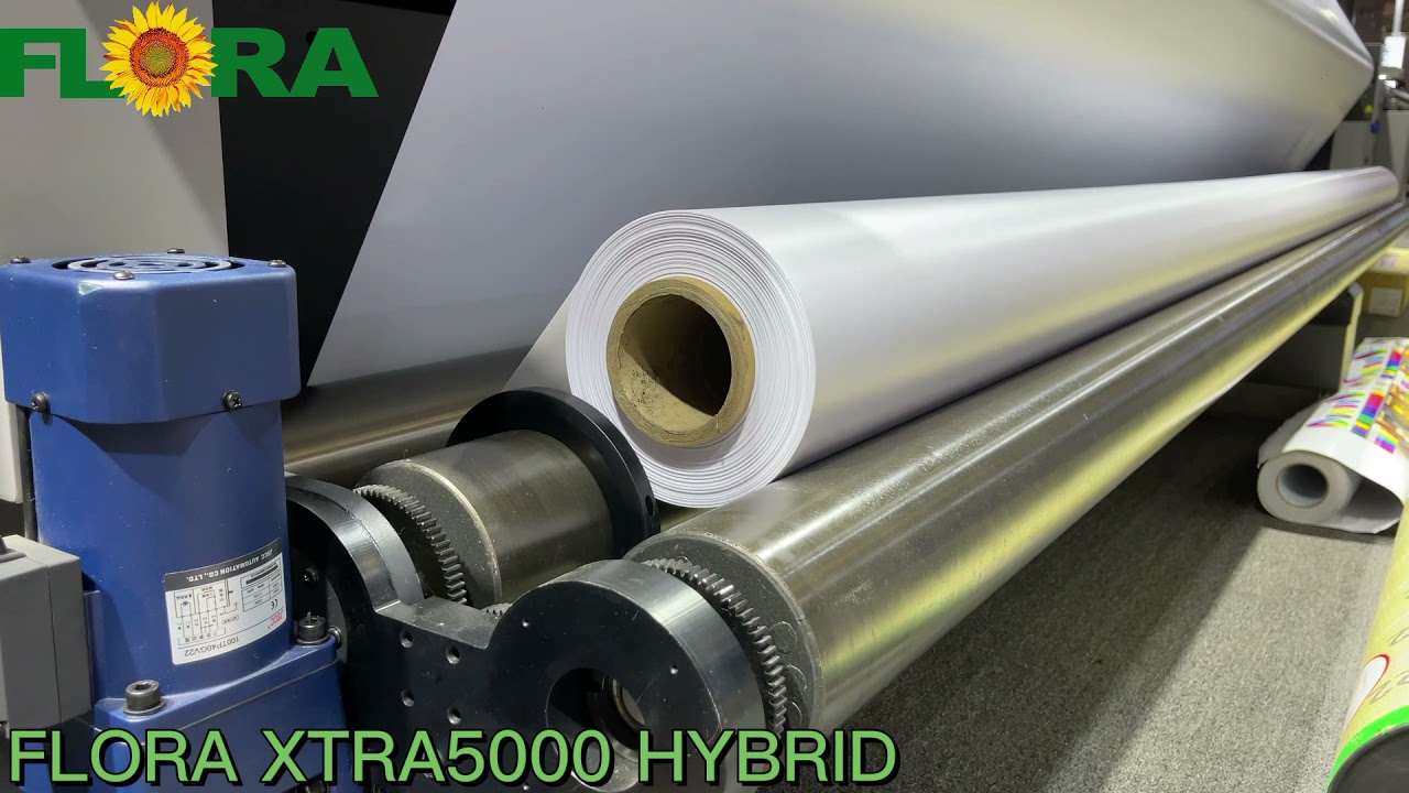 NEW!! FLORA 5m grand format UV printer presents at Shanghai APPP EXPO now! - YouTube