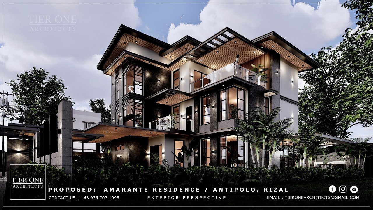 Amarante Residence - 330 SQM House - 450 SQM Lot - Tier One Architects ...