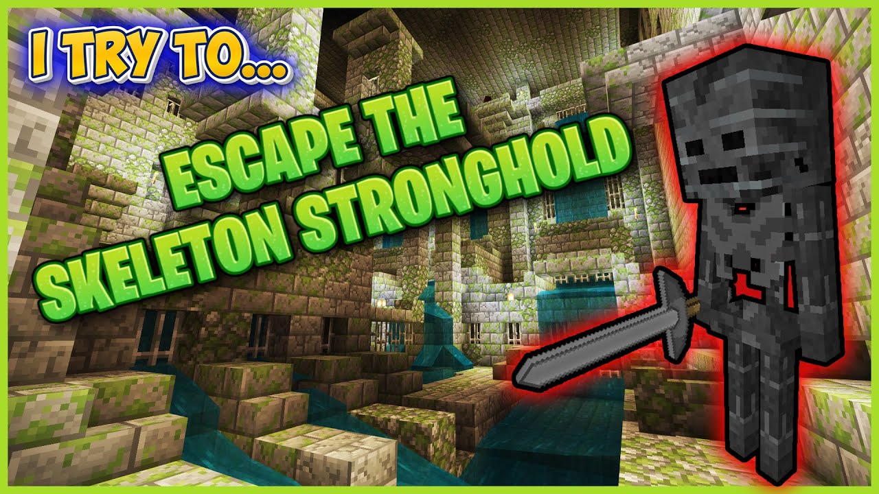 Minecraft - Escape The Skeleton Stronghold! - YouTube