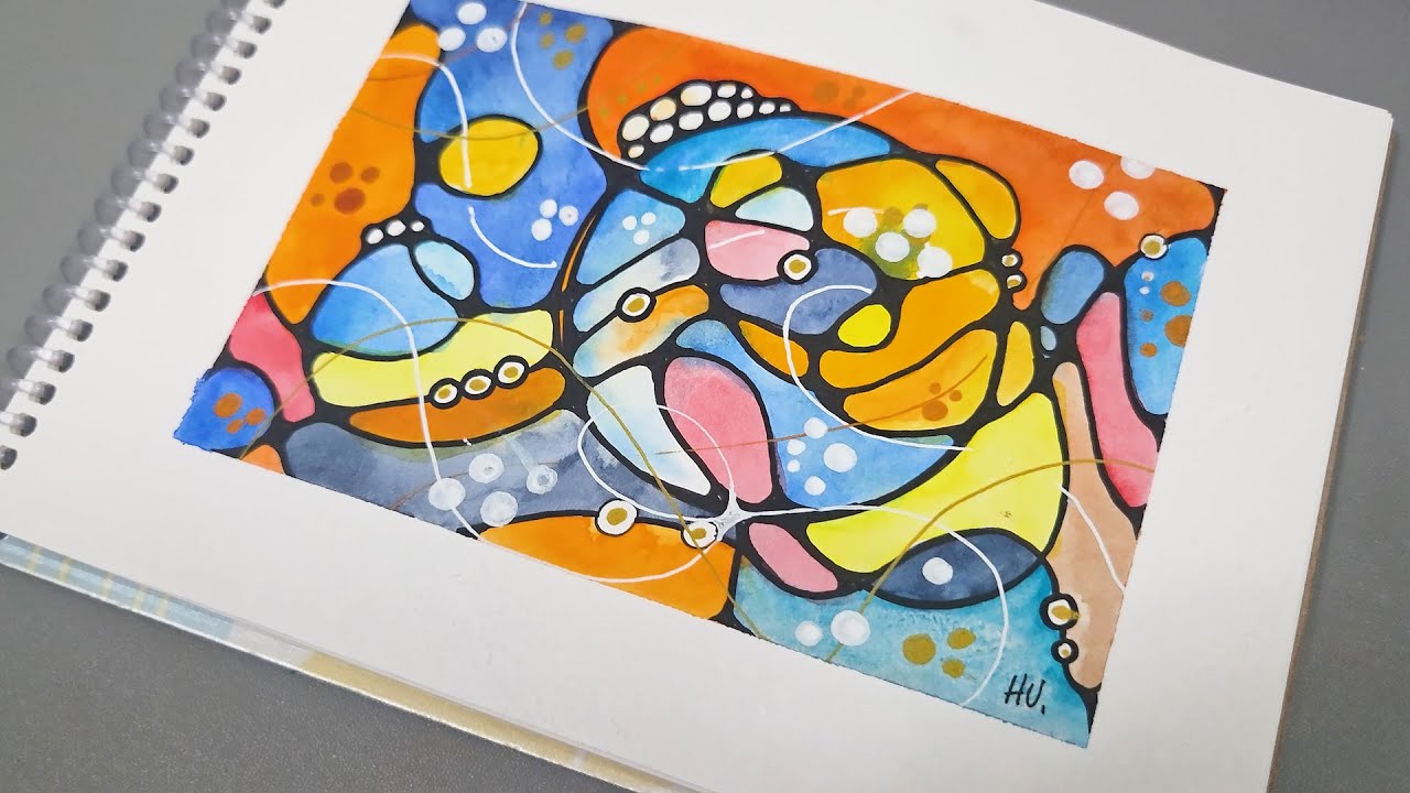 Easy Watercolor Neurographic Art – Relaxing Abstract Painting for ...