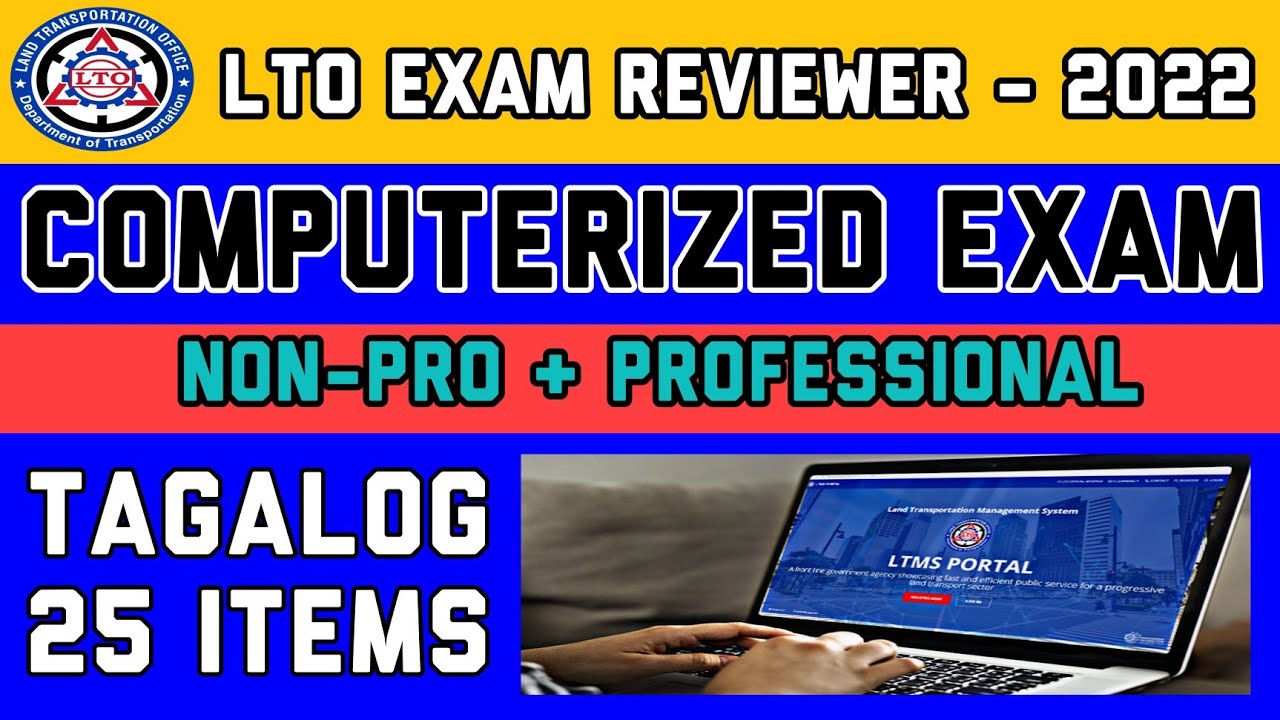 LTO EXAM REVIEWER - 2022 (NON-PRO & PROFESSIONAL) | ROGEN BASALO - YouTube
