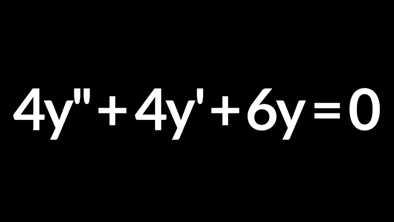 4y'' + 4y' + 6y = 0 - YouTube