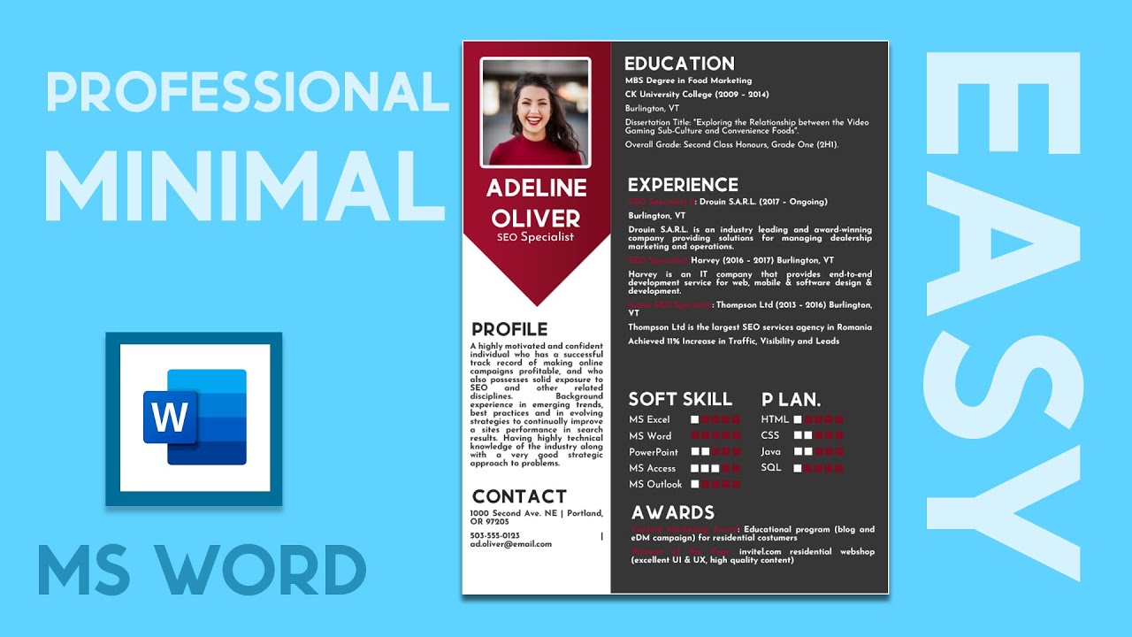 how to make resume design in word I Microsoft Word - YouTube