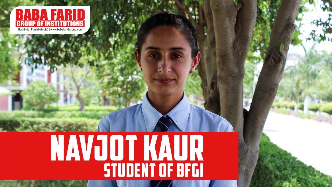 Navjot Kaur | Student Testimonial | Baba Farid Group of Institutions ...