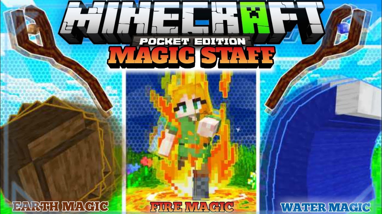 MAGIC STAFF ADD-ON FOR MINECRAFT 1.21 | MINECRAFT POCKET EDITION MAGIC ...