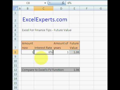 ExcelExperts.com - Excel For Finance Tips - Future Value - YouTube