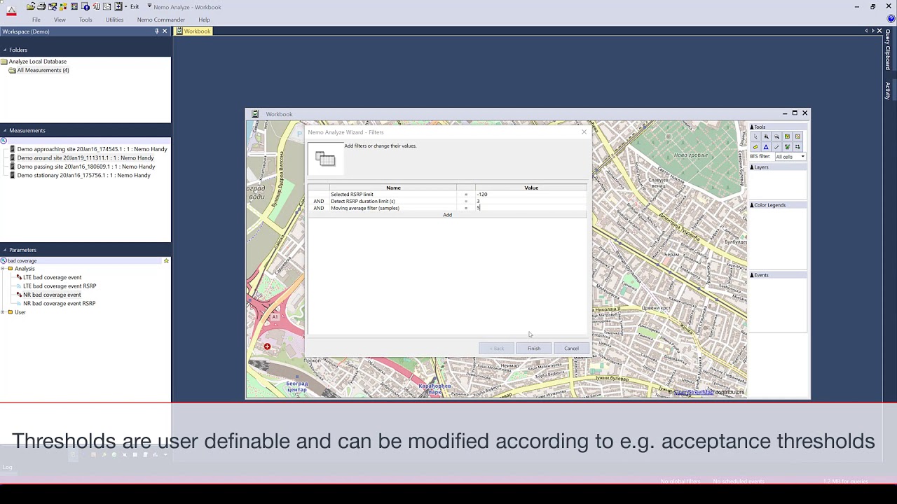 Nemo Analyze 8.40 features 5G NR Bad Coverage events - YouTube