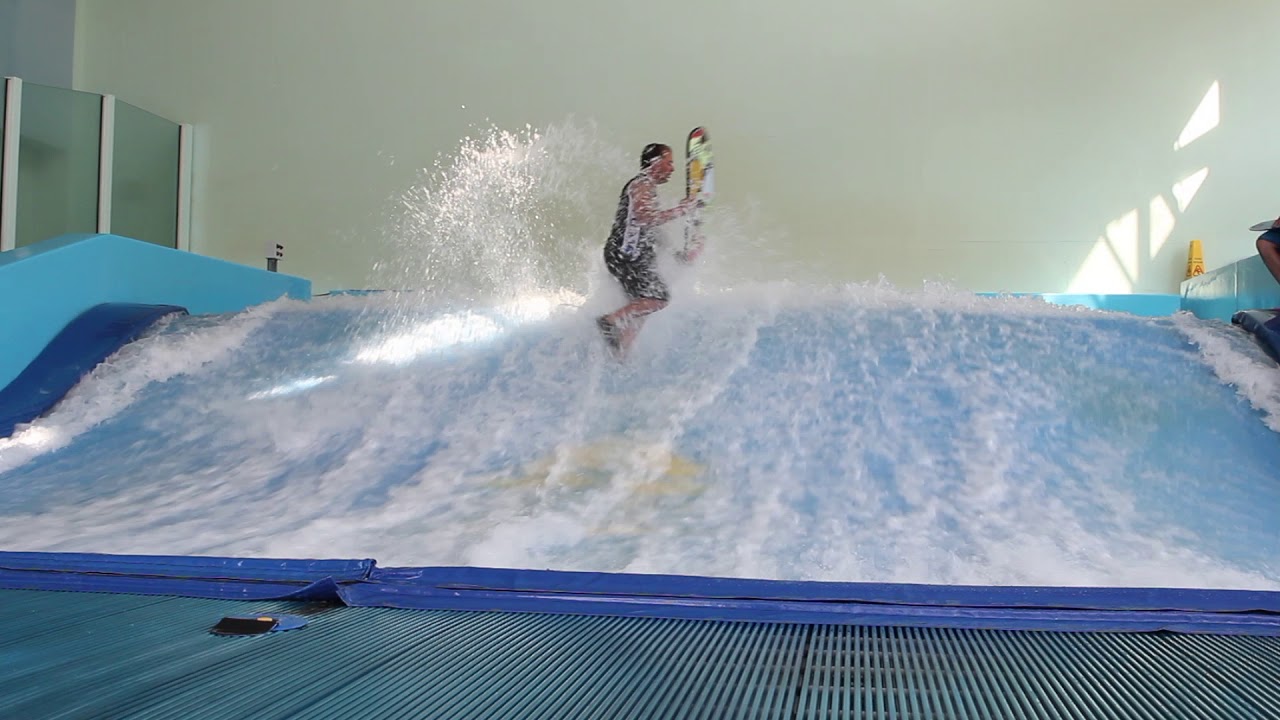 Nick Gust Standup on the FlowRider Surf Machine - YouTube
