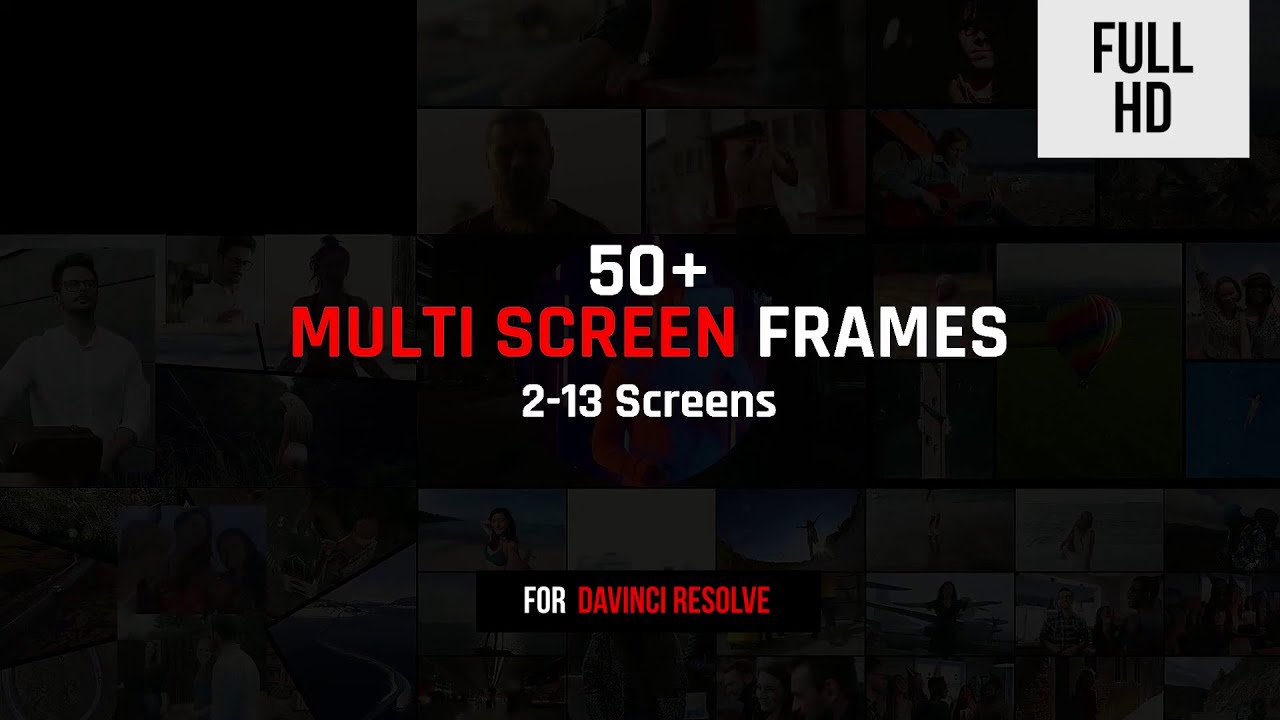Multi Screen Frames Pack: DaVinci Resolve template - YouTube