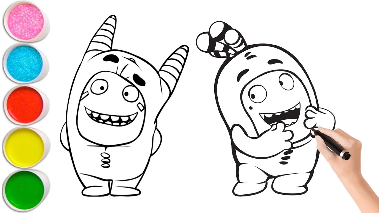 How to draw Oddbods Bubbles, Pogo for Kids | Easy Oddbods Drawing ...