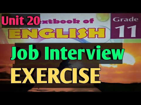 How to take a job Interview Exercise Unit 20 Class 11th English kPK ...