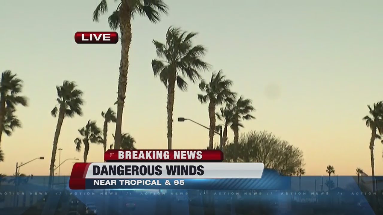 Strong Winds sweep through Las Vegas - YouTube