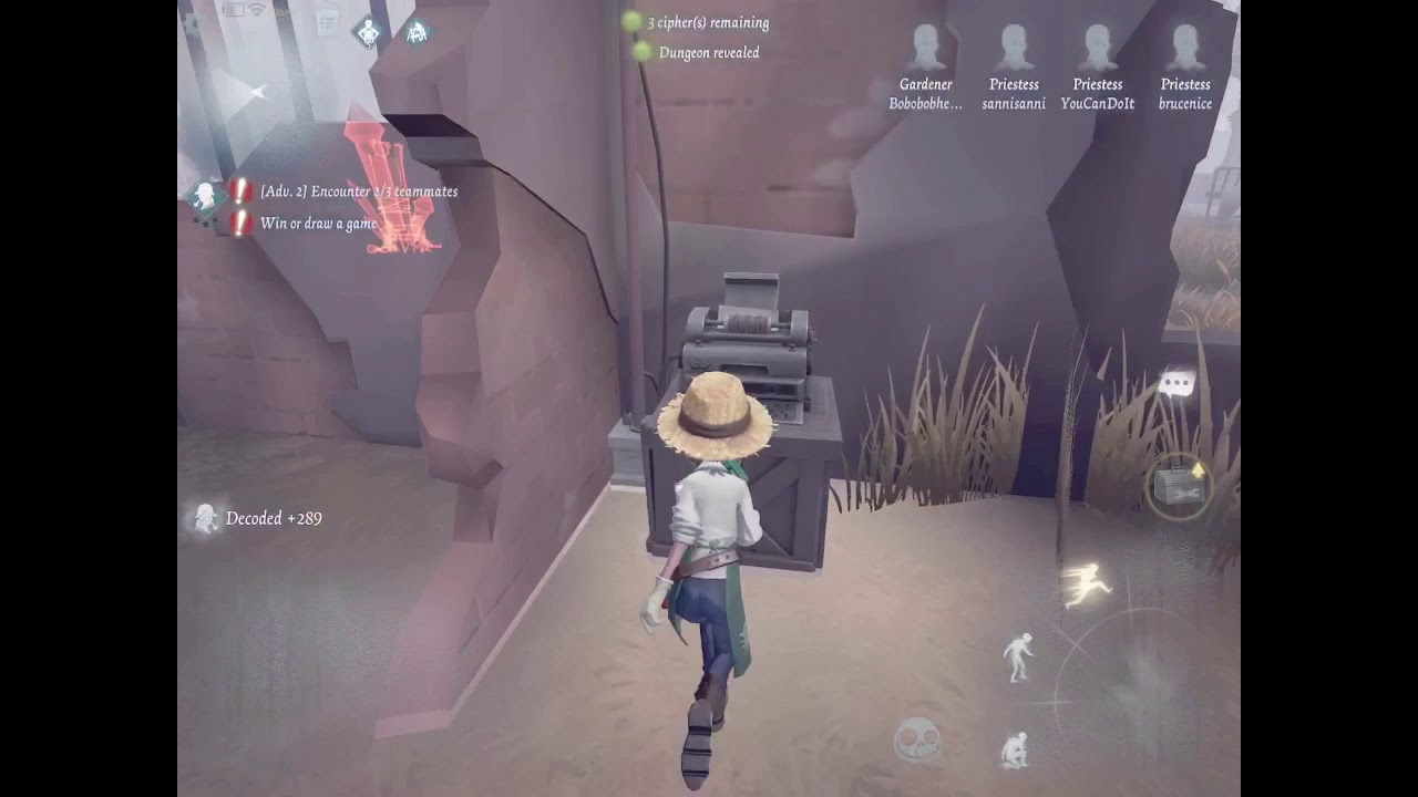 Identity V playing as survivor *We escaped* - YouTube