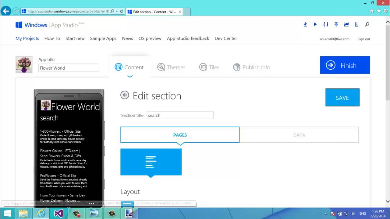 App Studio Part - 03 (Blank App Template, Bing Search & Instagram ...