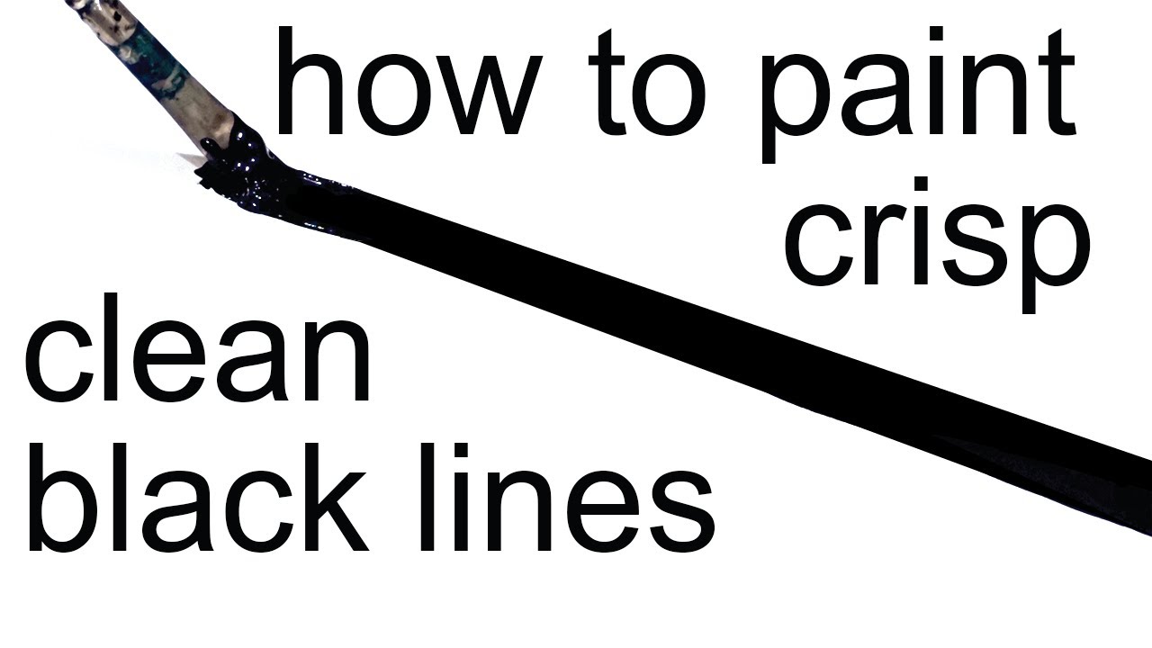 How to Paint Crisp, Clean Black Lines - YouTube