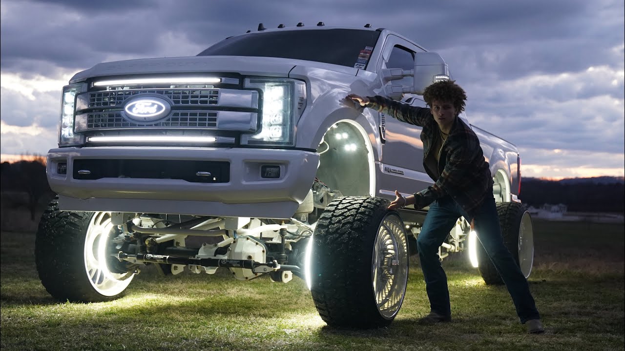 6-8 Kelderman Full air ride overview 19' F250 platinum - YouTube