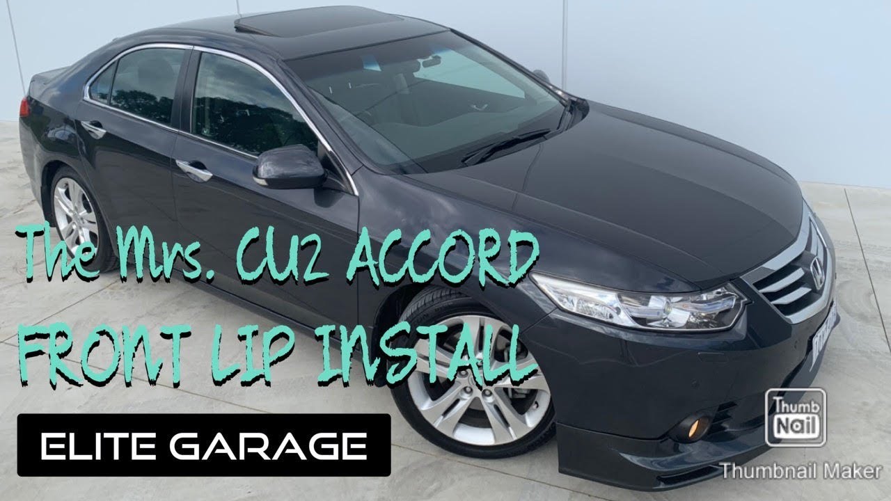 HOW TO INSTALL A FRONT LIP SPOILER HONDA ACCORD / ACURA TSX CU2 - YouTube