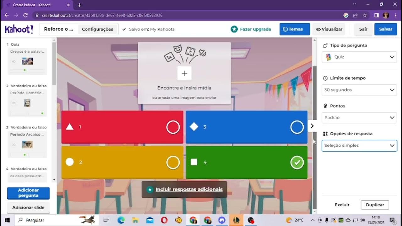 Como fazer um Kahoot básico - YouTube