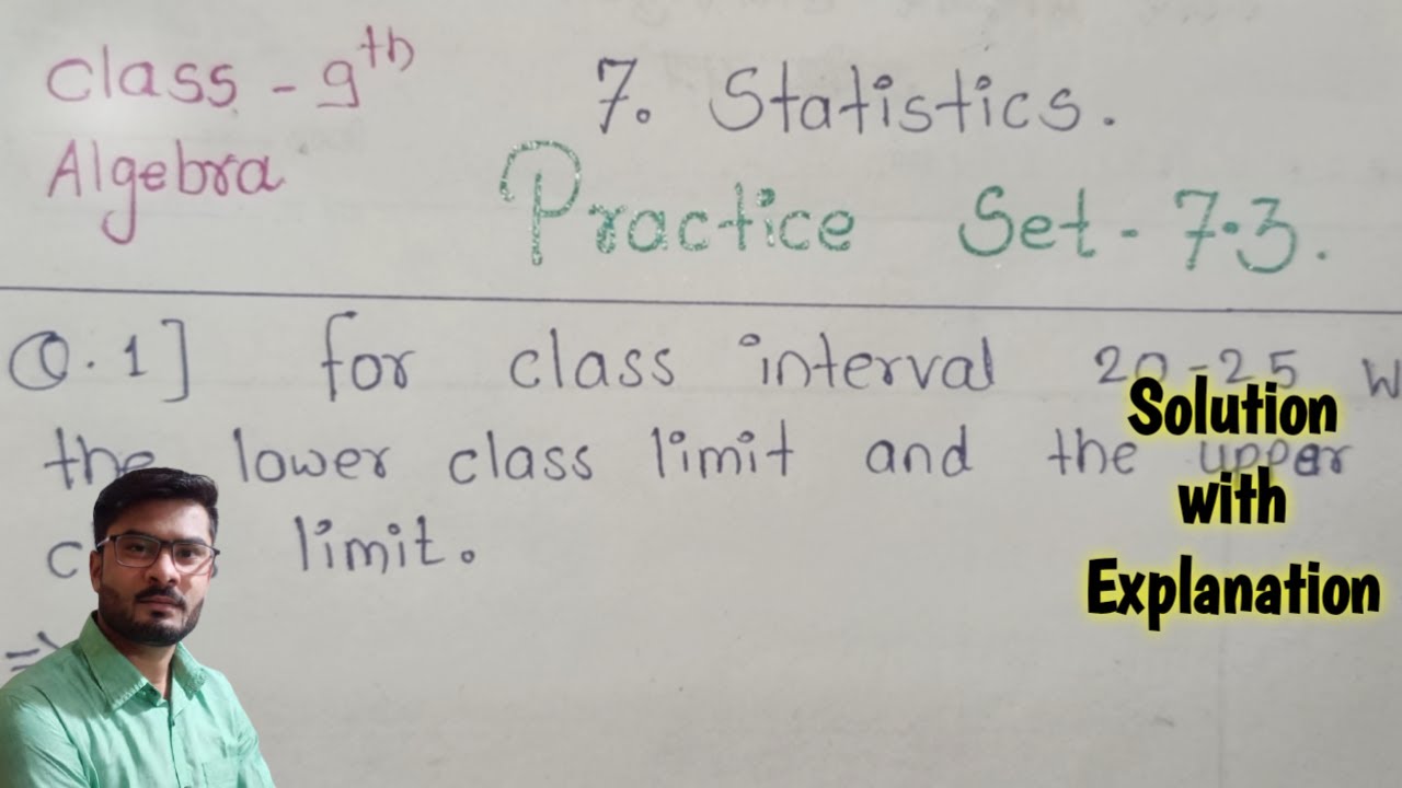 Practice set 7.3 Class 9 algebra chapter 7. Statistics solution with ...