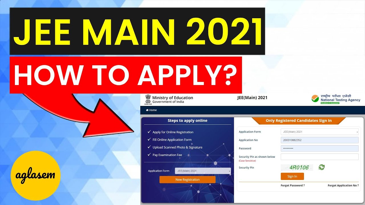 Jee Main 2021 How To Apply Fill Jee Main 2021 Application Form