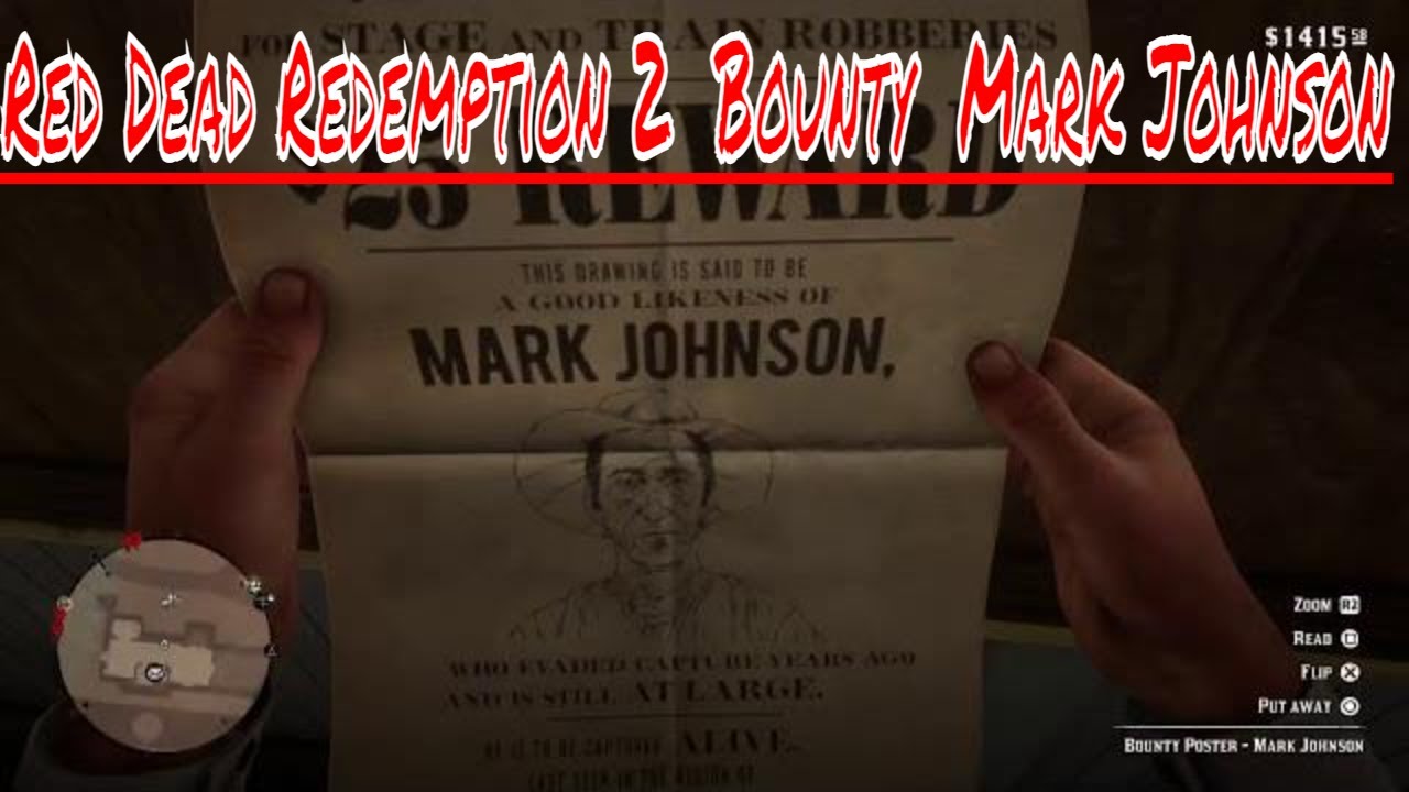 Red Dead Redemption 2 Bounty Mark Johnson - YouTube